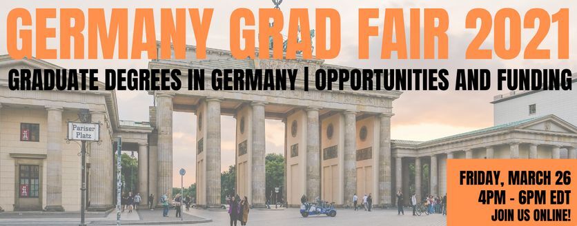 Graduate Fair: Germany Grad Fair 2021 - Goethe-Institut USA