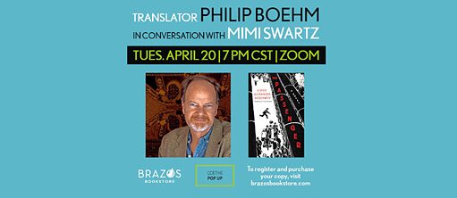 Zoom Webinar: Translator Philip Boehm in Conversation with Mimi Swartz ...