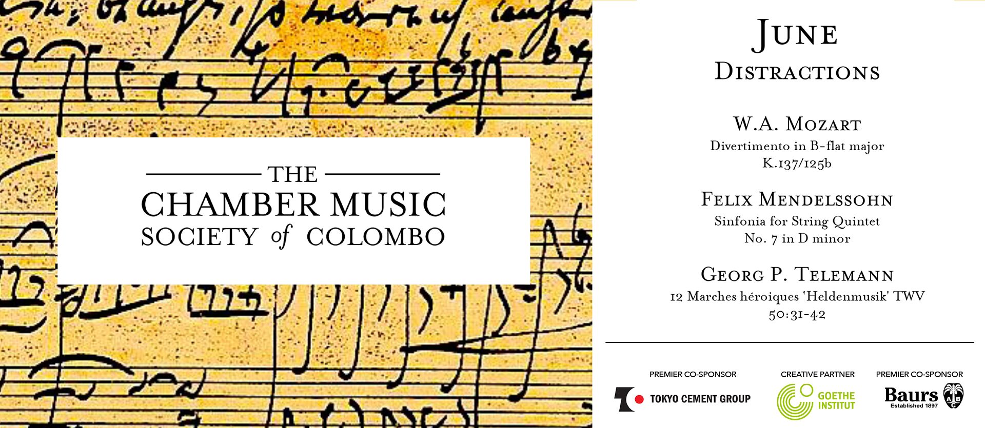 Concert: The Chamber Music Society of Colombo - Goethe-Institut Sri Lanka