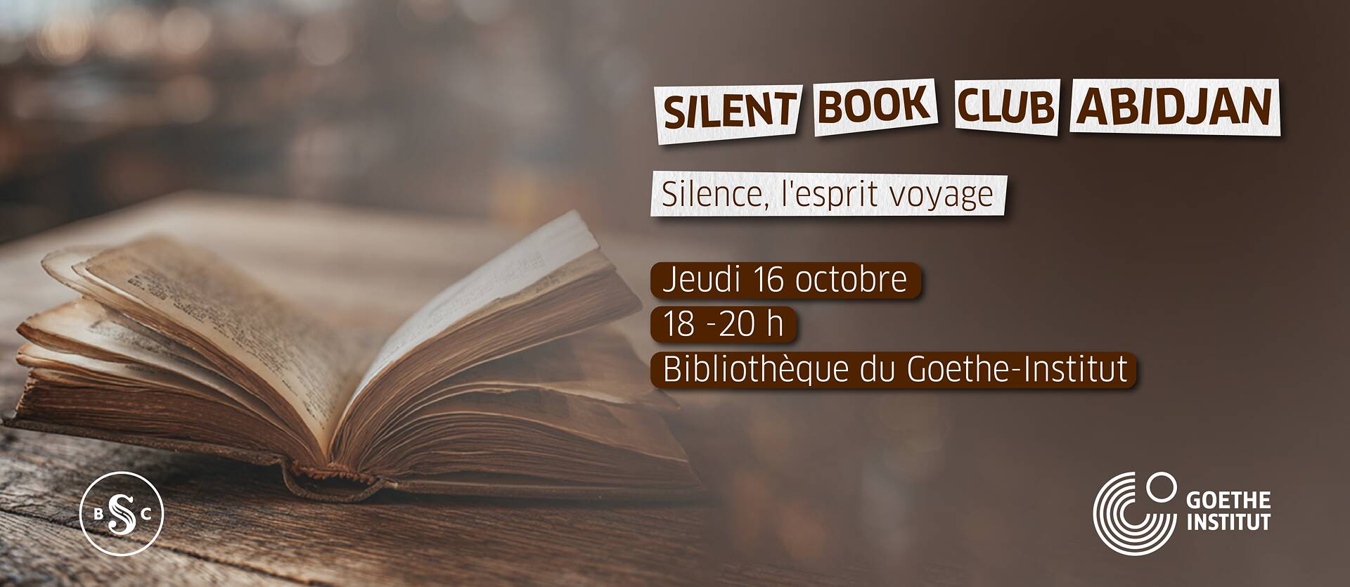 Leseabend / Büchertreffen: Silent Book Club Abidjan - Goethe-Institut ...