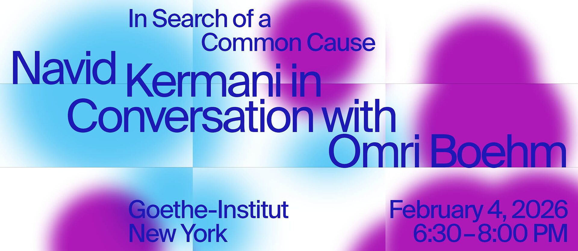 Readings & Discussion: Navid Kermani in Conversation with Omri Boehm ...
