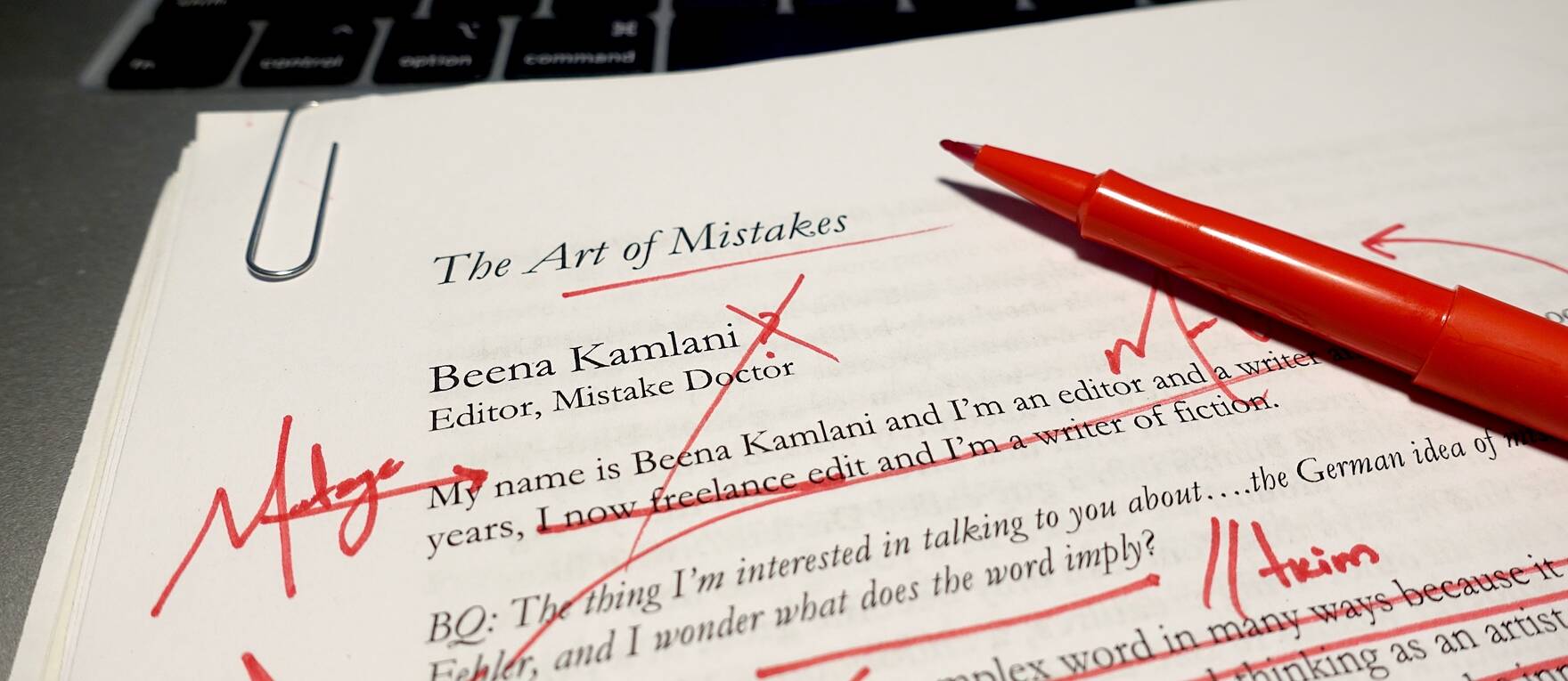 The Art of Mistakes: Writing Wrongs - Fehler - Goethe-Institut